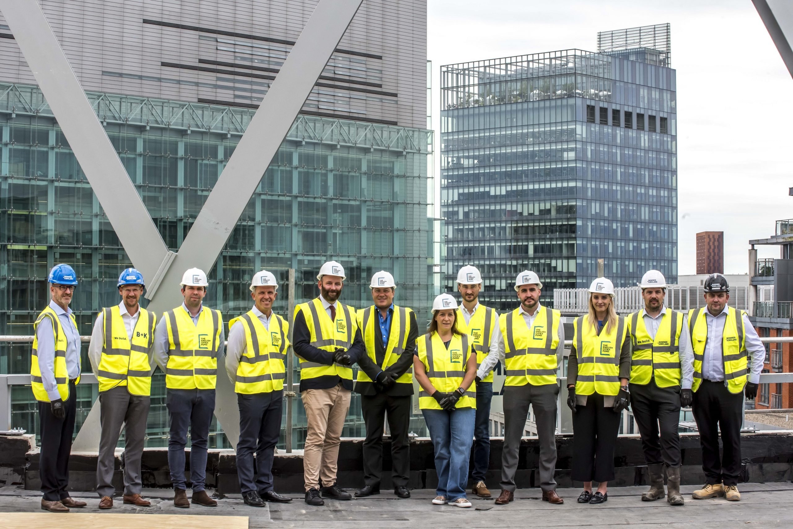 BT celebrates Four New Bailey topping out | New Bailey
